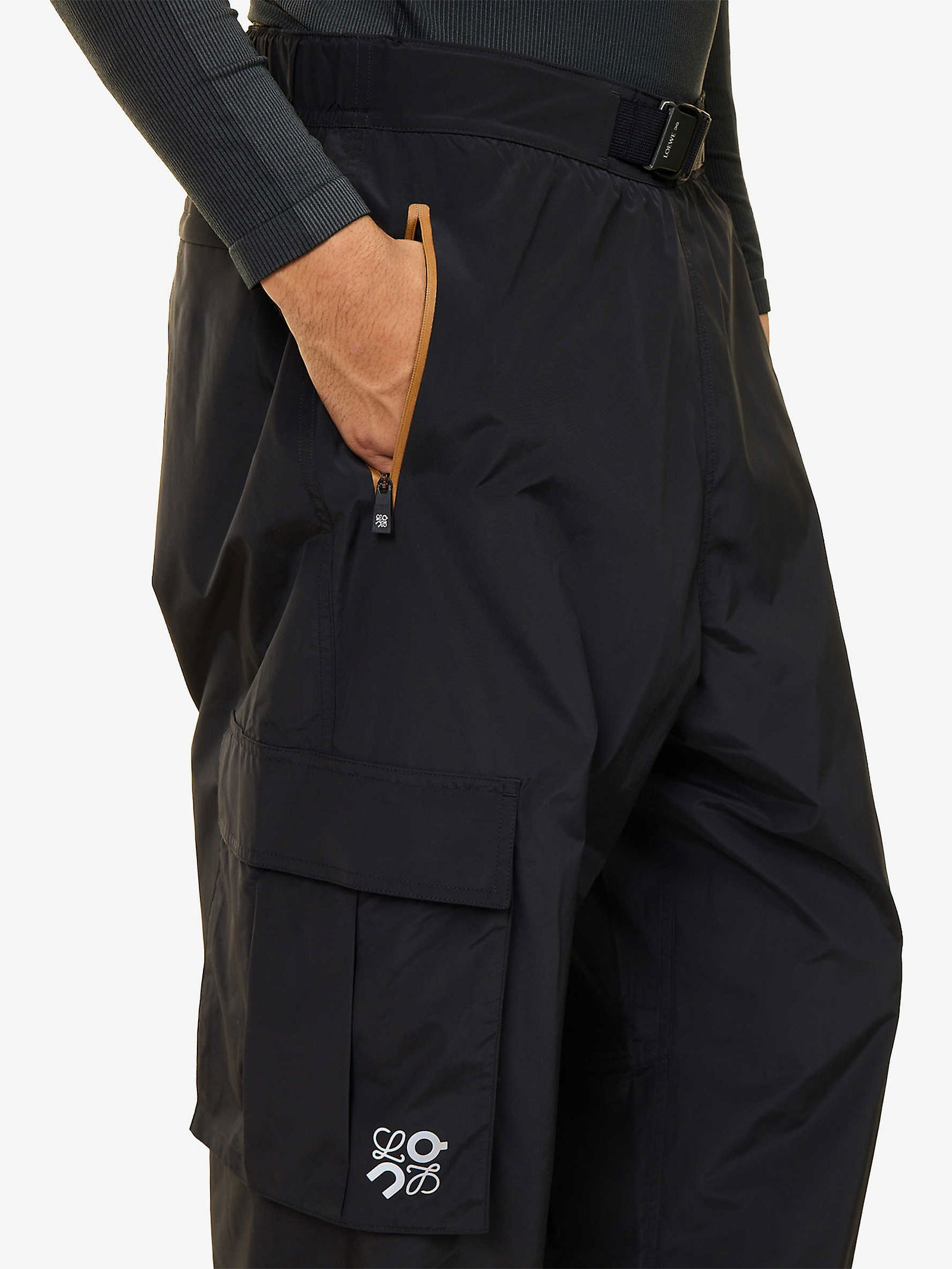 LOEWE X ON Patch-Pocket Shell Cargo Trousers | endource