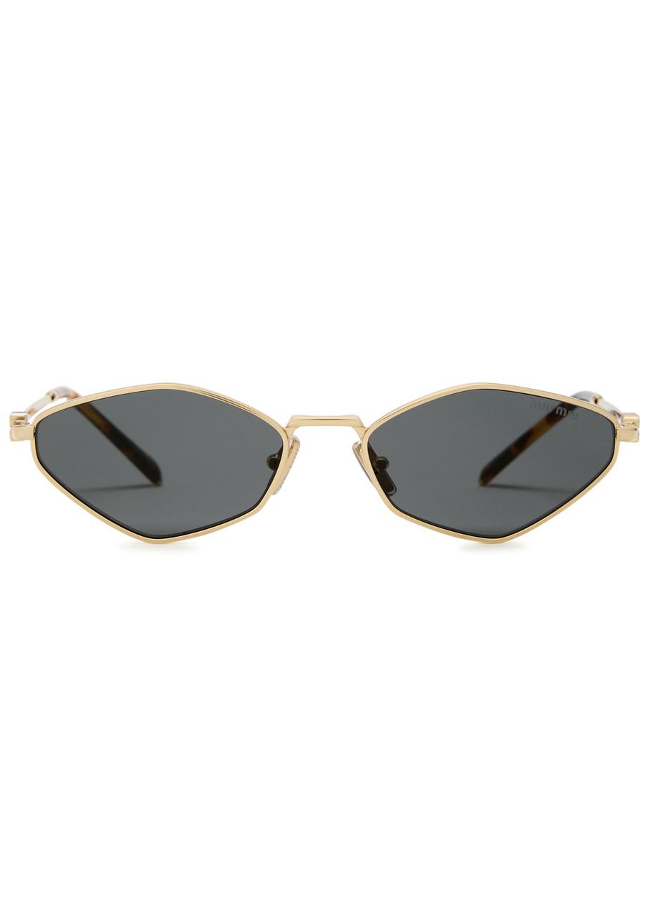 MIU MIU Narrow Hexagonal-Frame Sunglasses | endource