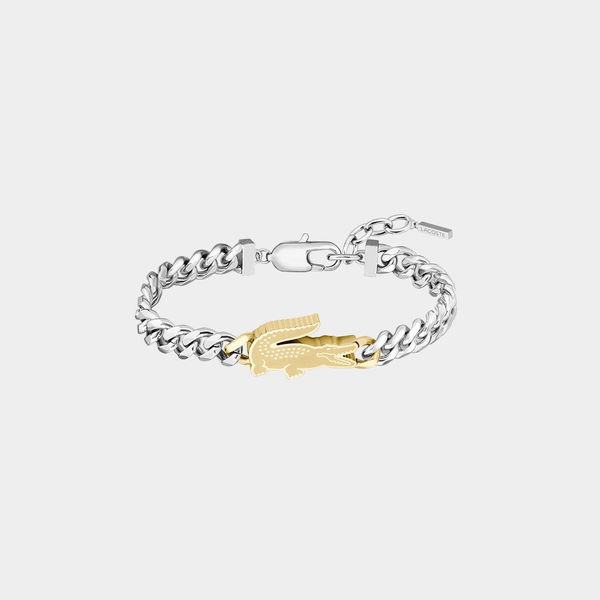 Lacoste Mens Arthor Crocodile Curb Chain Bracelet | endource