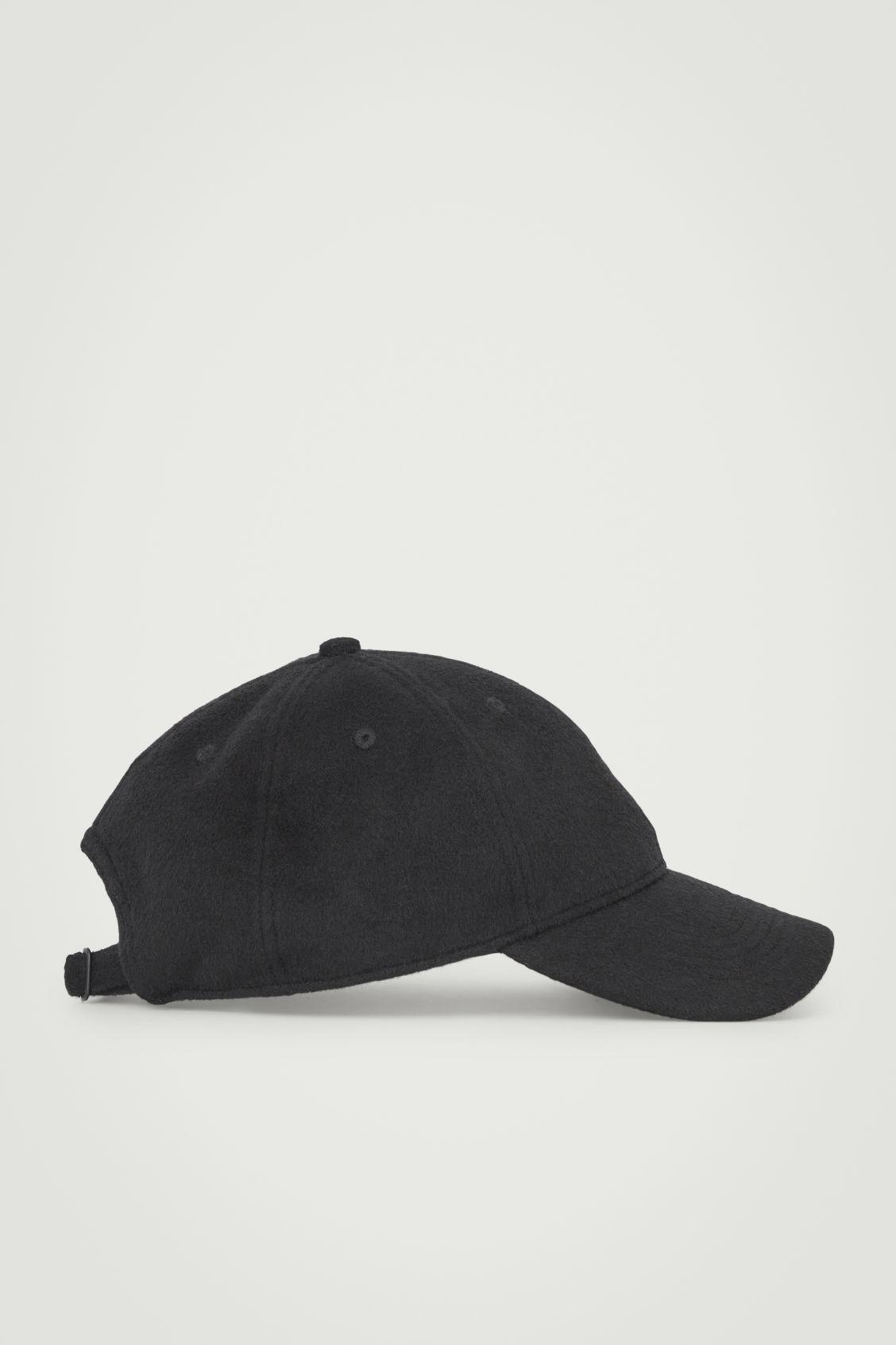 COS Wool-Blend Baseball Cap in BLACK | Endource