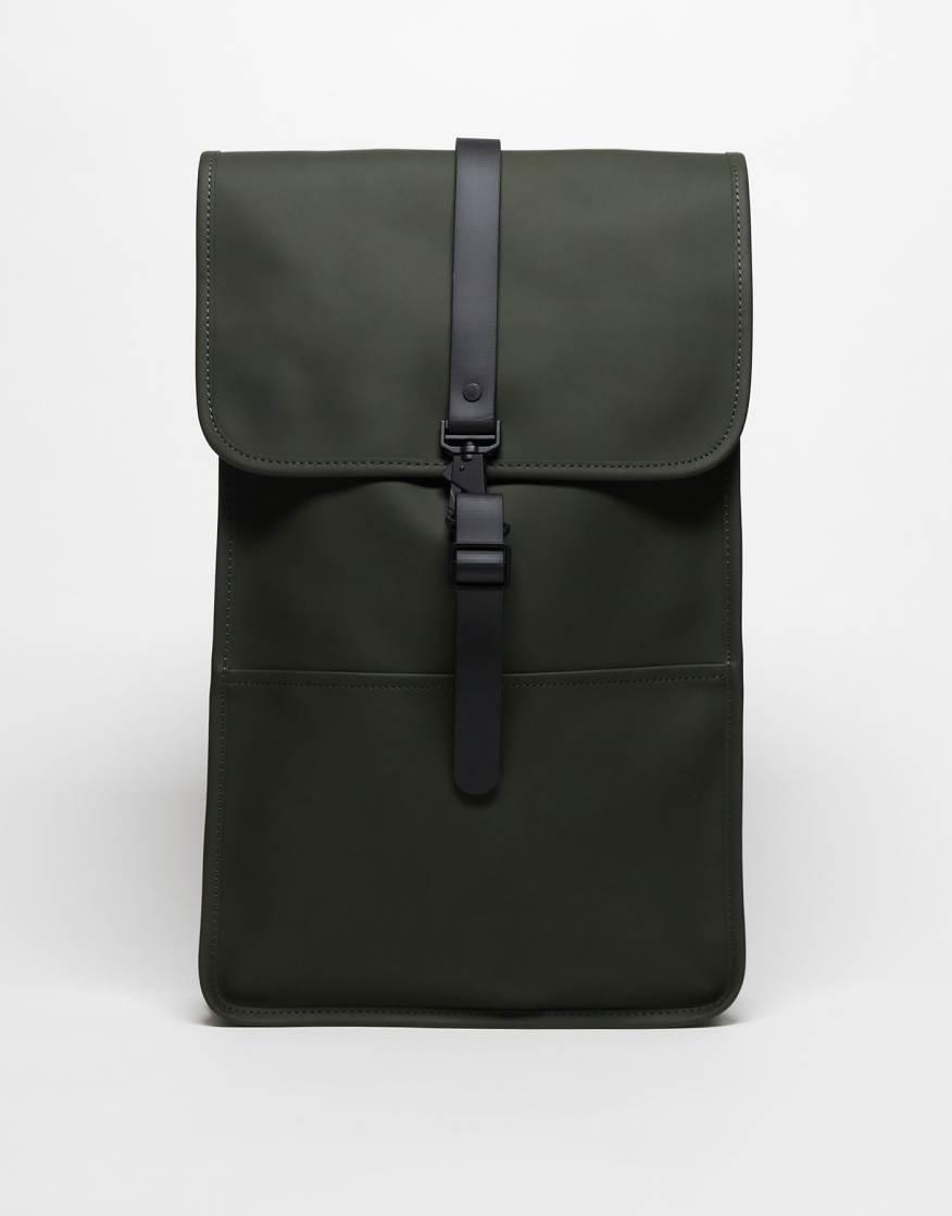 RAINS 13000 Unisex Waterproof Backpack in GREEN | endource