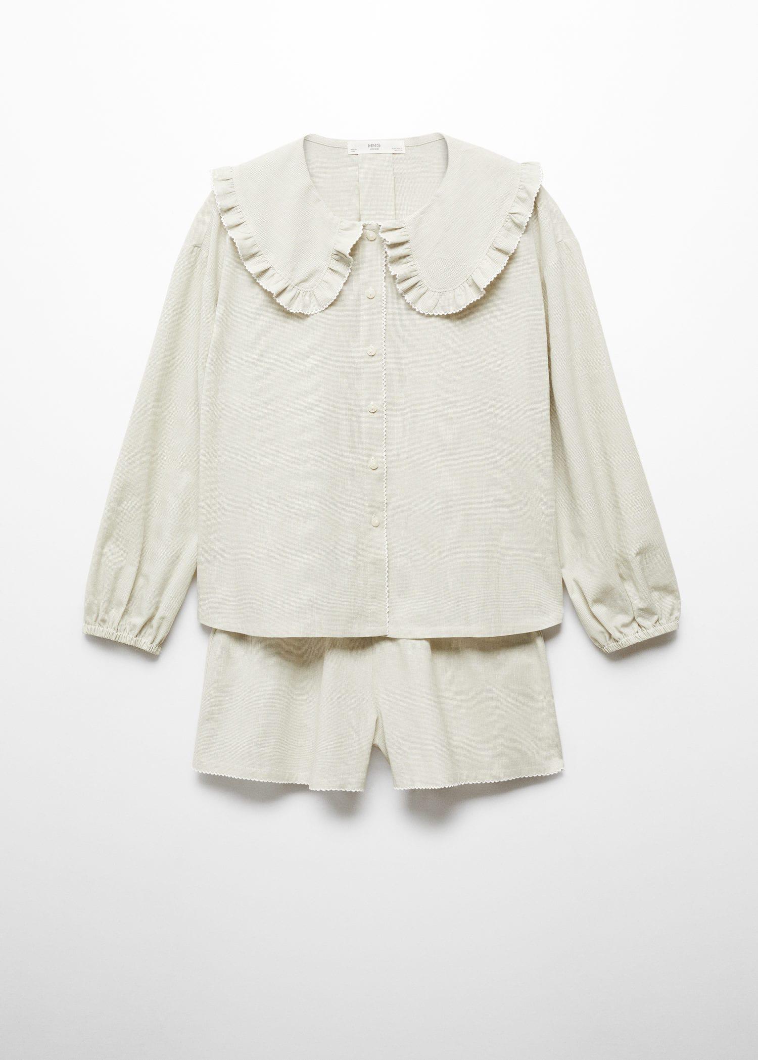 MANGO Two-Piece Cotton Pyjamas in Green | Endource