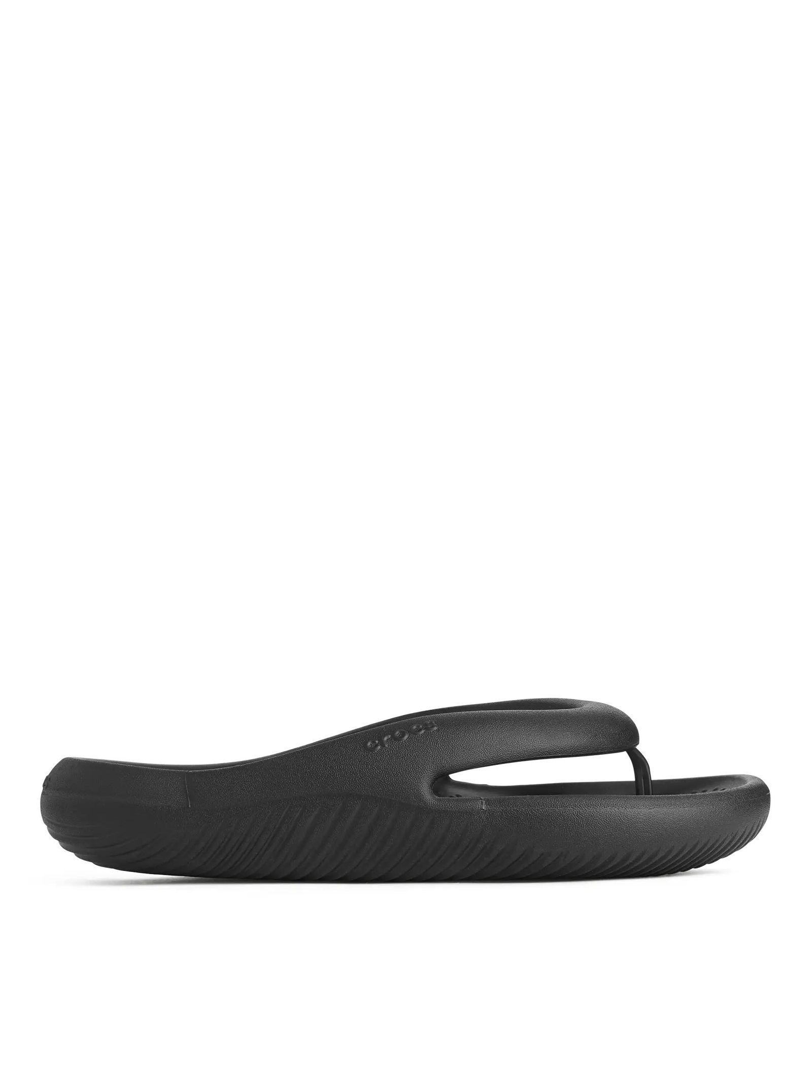 CROCS Mellow Recovery Flip Flops in Black | endource