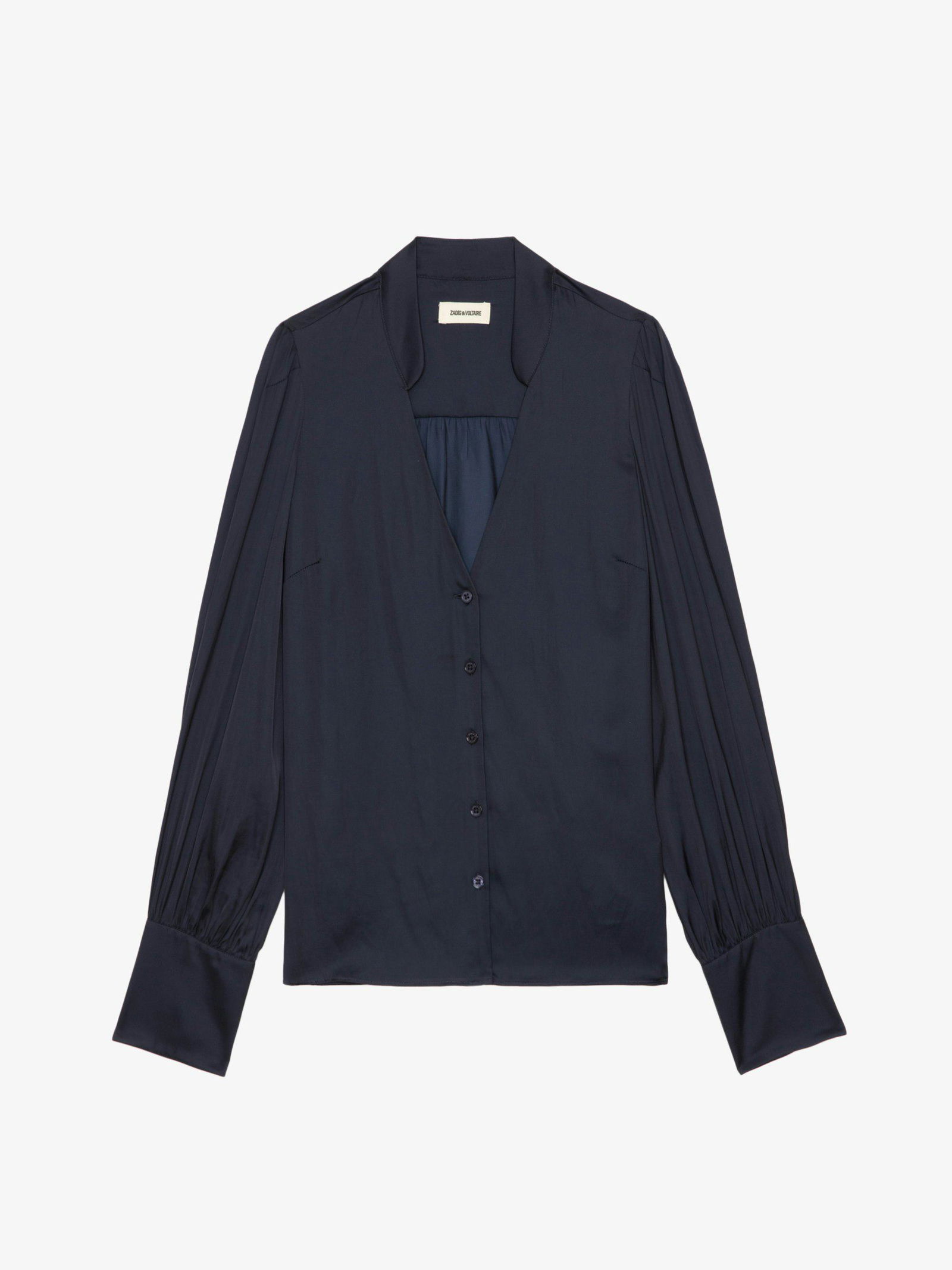 ZADIG & VOLTAIRE Tinous Satin Shirt in Encre | Endource