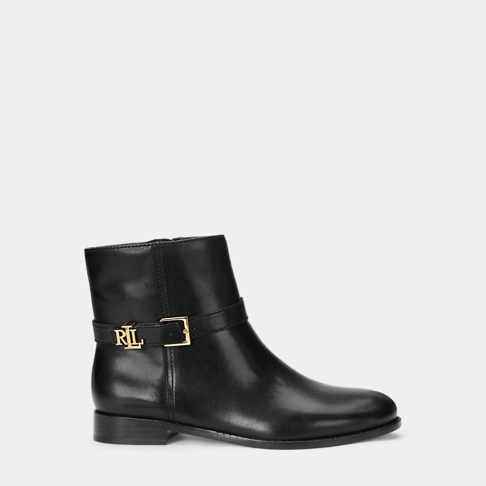 LAUREN RALPH LAUREN Brooke Burnished Leather Bootie | Endource
