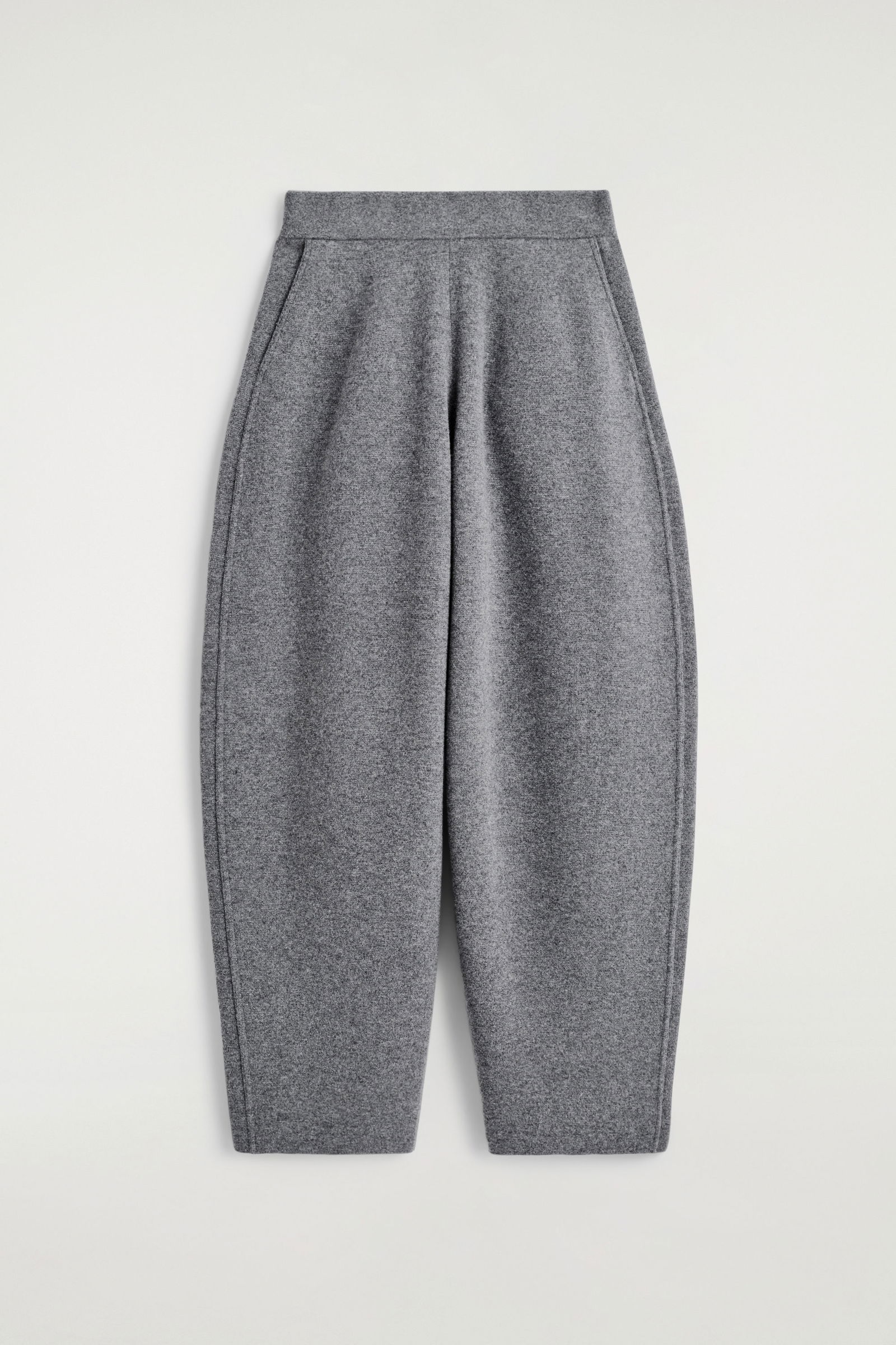 COS Merino Wool Barrel-Leg Trousers | endource
