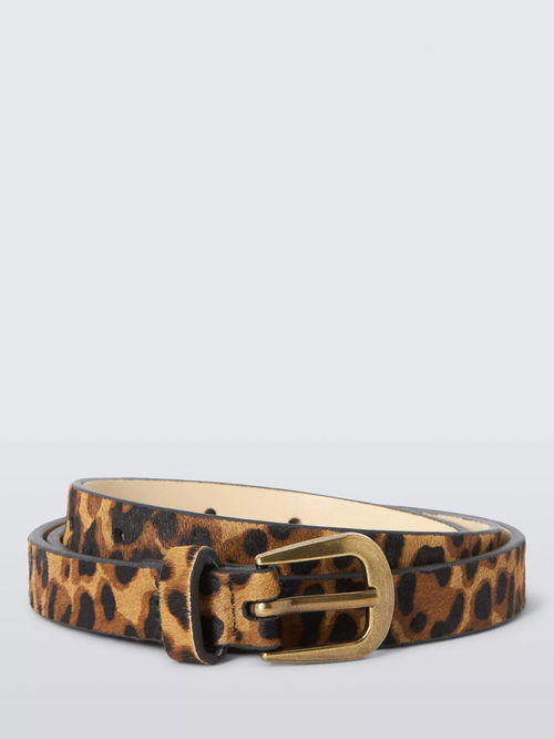 JOHN LEWIS Sarah Leopard Print Leather Belt | endource