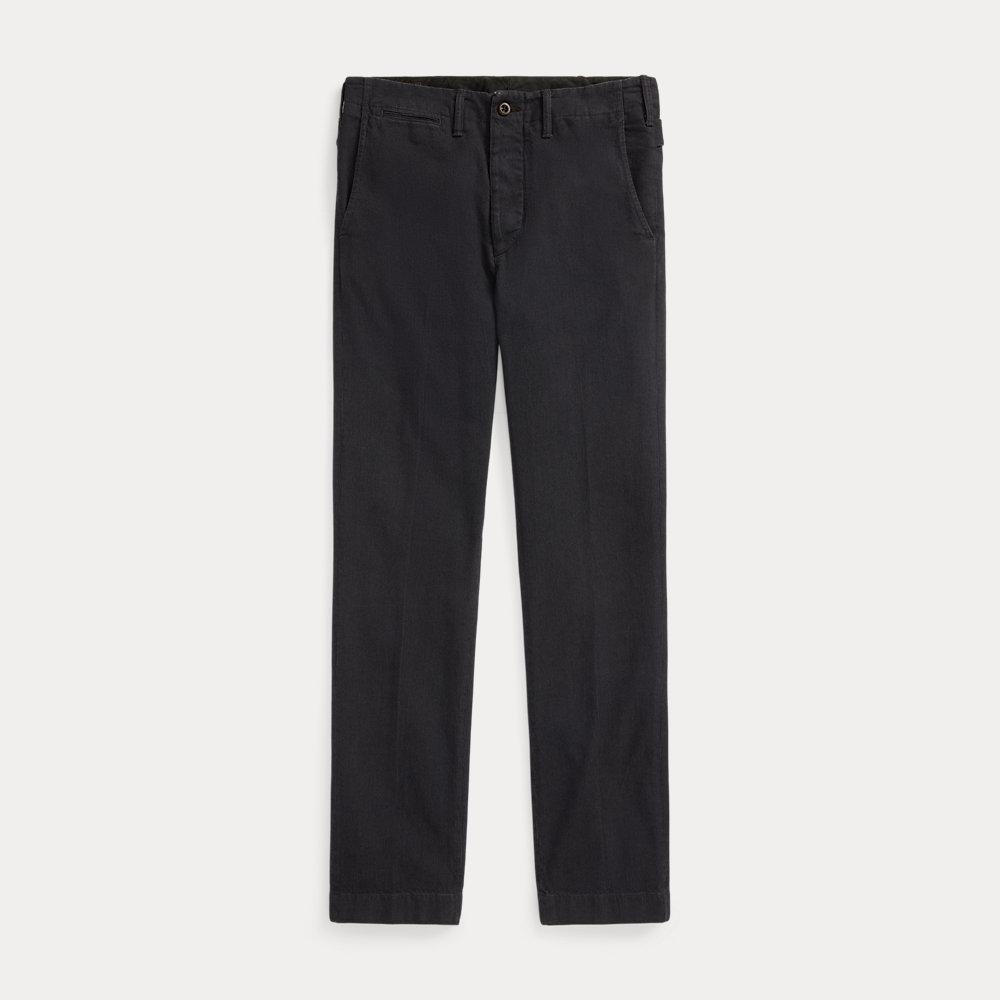 RALPH LAUREN RRL Indigo Bedford Cord Officer's Trouser in Blue | endource