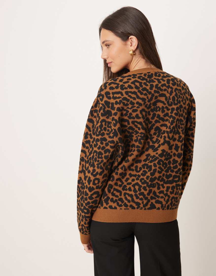 MANGO Leopard Print Sweater | endource