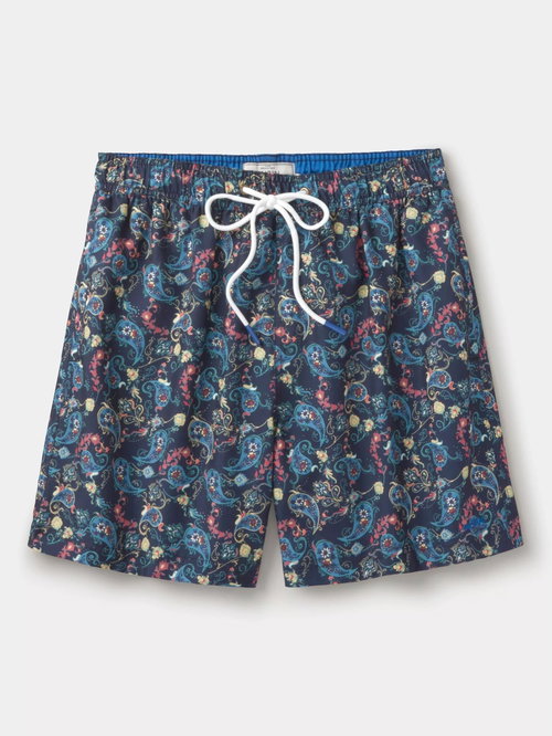 AUBIN Bardney Paisley Swim Shorts, Navy | endource