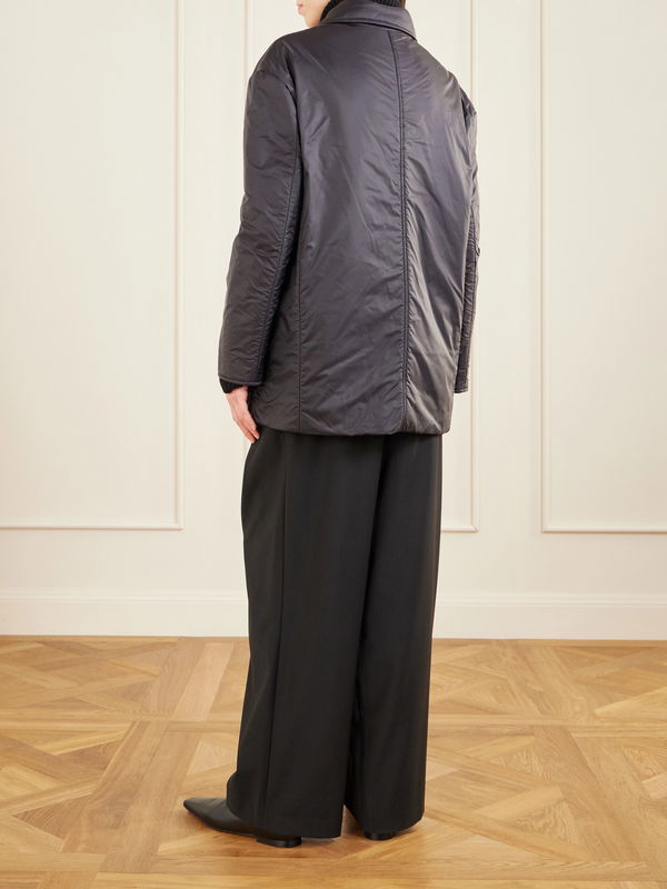 ANOTHER TOMORROW Balmacaan Padded Recycled-shell Coat | endource