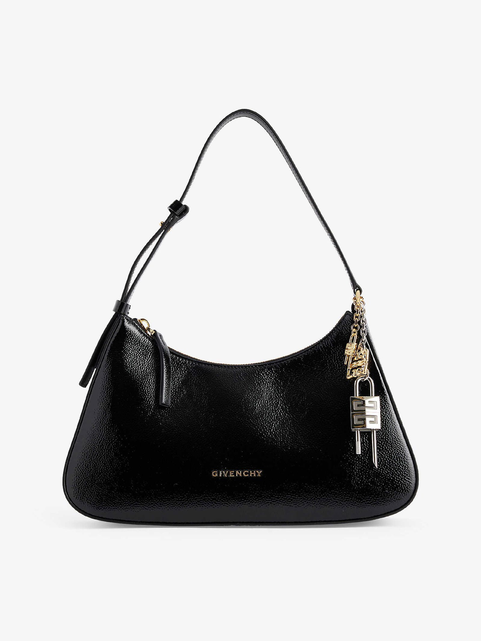 GIVENCHY Lucky Lock Small Leather Shoulder Bag in BLACK | endource