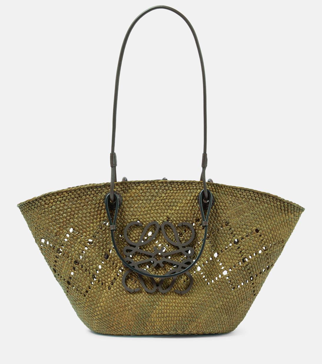 LOEWE Anagram Medium Raffia Basket Bag in Brown | Endource