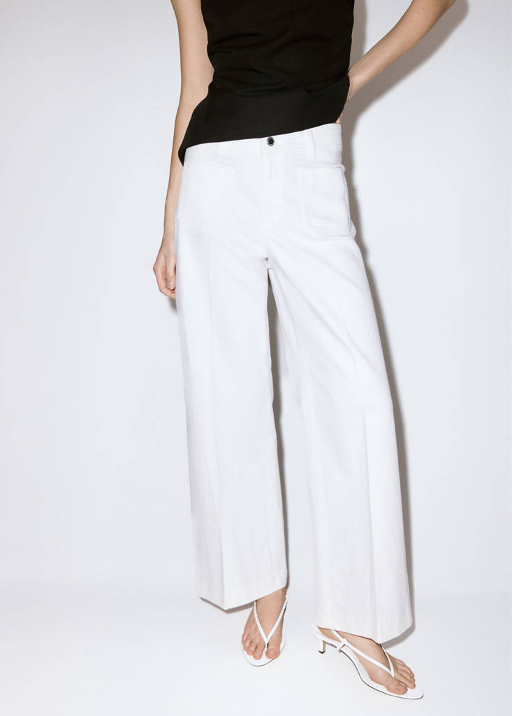 MANGO High-waisted Wideleg Jeans | endource