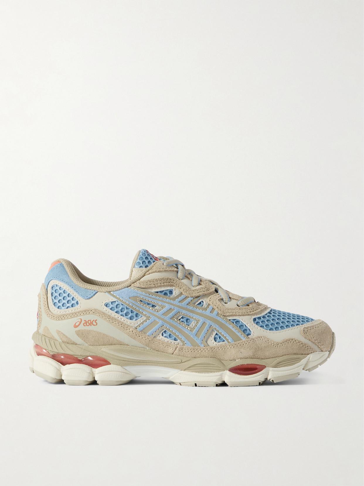 ASICS Gel-Nyc Leather And Suede-Trimmed Mesh Sneakers in Neutrals ...