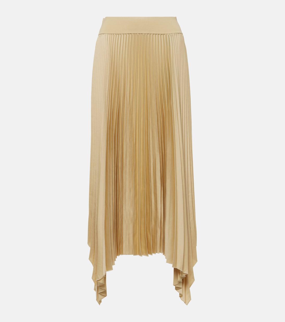 JOSEPH Ade Plissé Crêpe Midi Skirt | endource