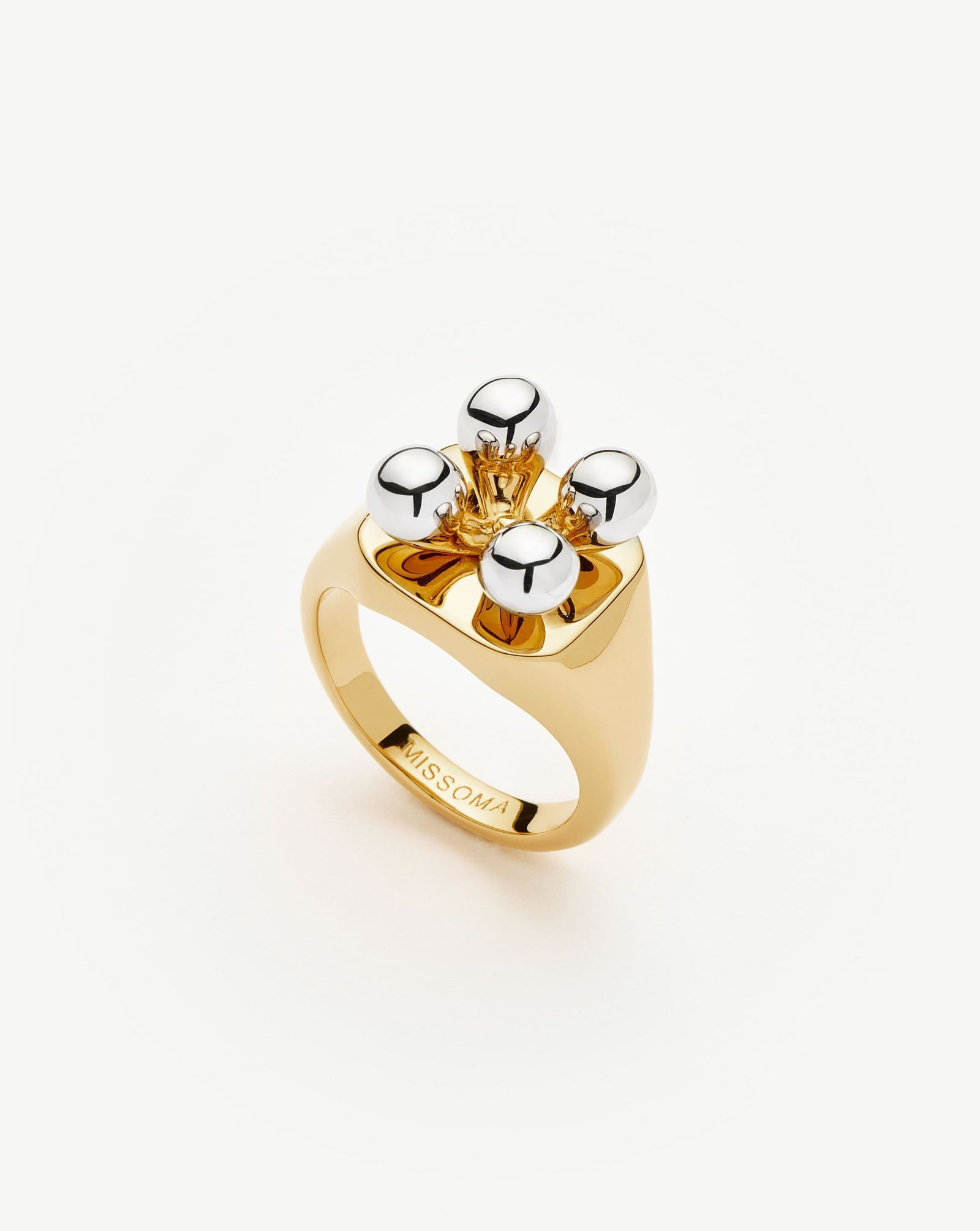 MISSOMA Kinetic Atom Spinning Signet Ring | endource