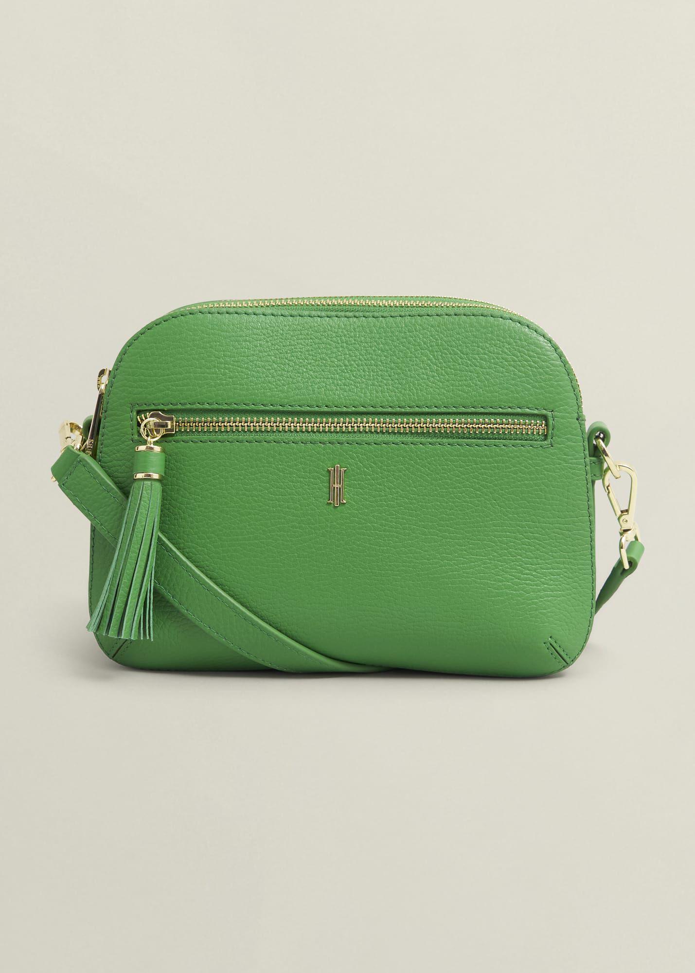 HOBBS Carlton Leather Crossbody Bag in Laurel Green | endource