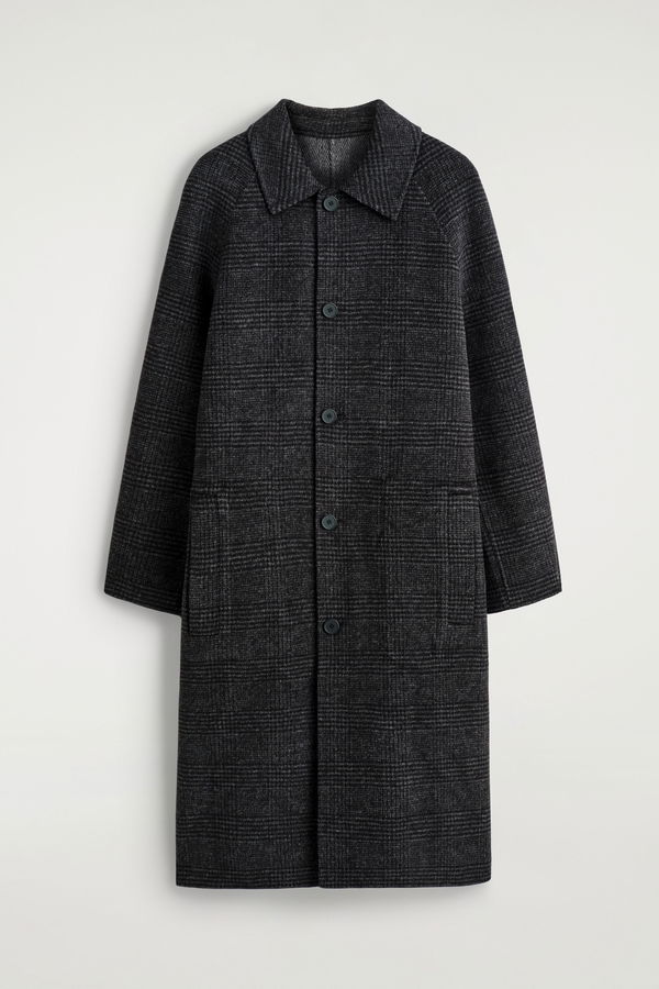 COS Reversible Checked Wool Coat | endource