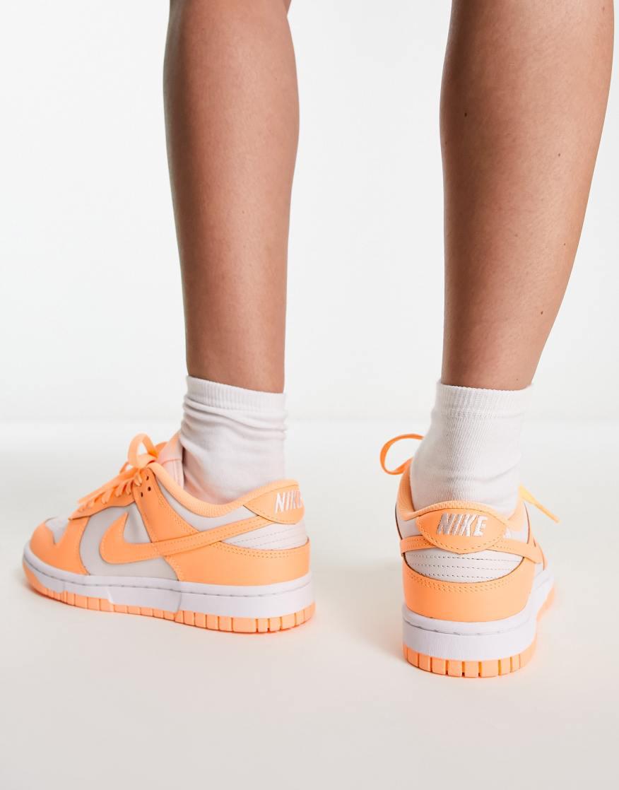 NIKE Dunk Low Trainers In White And Peach Cream | endource