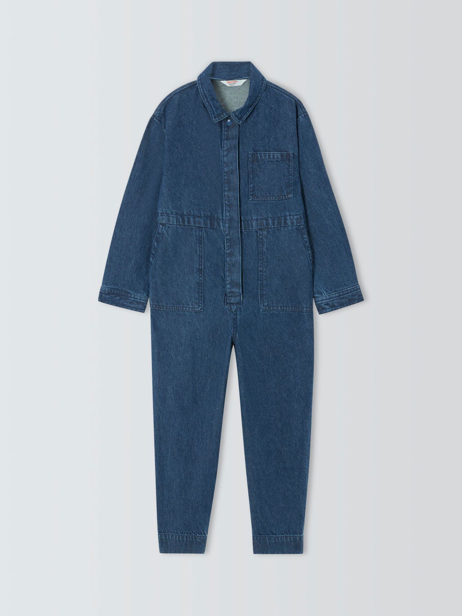 JOHN LEWIS ANYDAY Kids' Denim Boilersuit in Denim Blue | endource