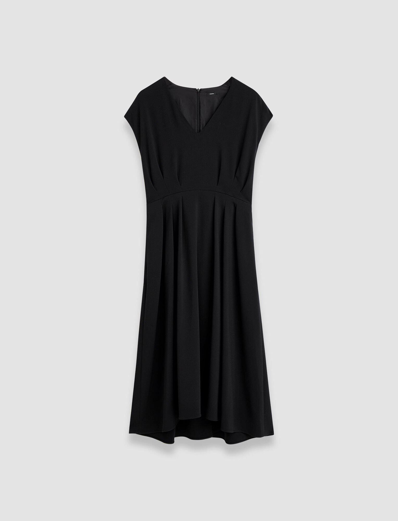 JOSEPH Comfort Cady Turot Dress in Black | endource