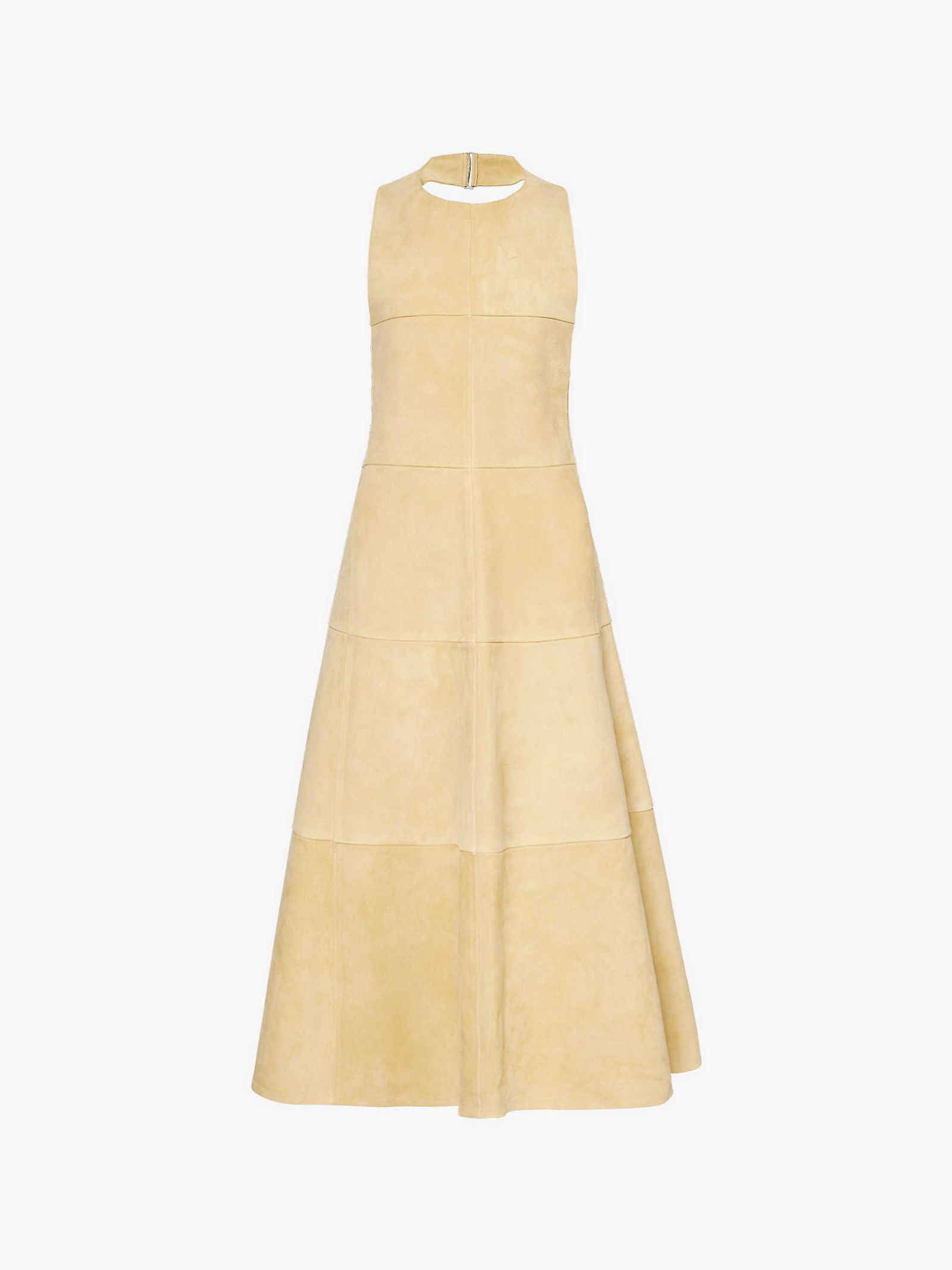 JACQUEMUS La Robe Favola Open-At Back Leather Midi Dress in BEIGE ...