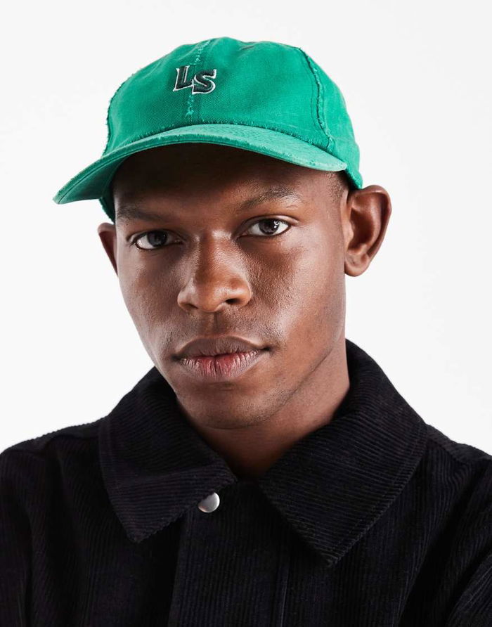 LEVI'S LS Monogram Logo Cap In Washed Green | endource