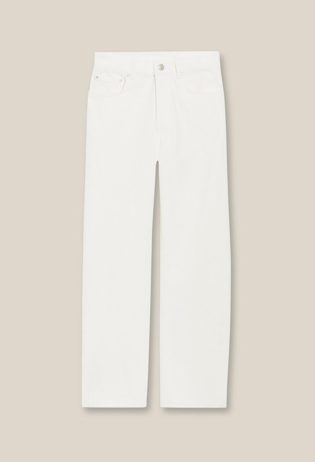 CLAUDIE PIERLOT Toto Slim 7/8 Jeans in ECRU | Endource