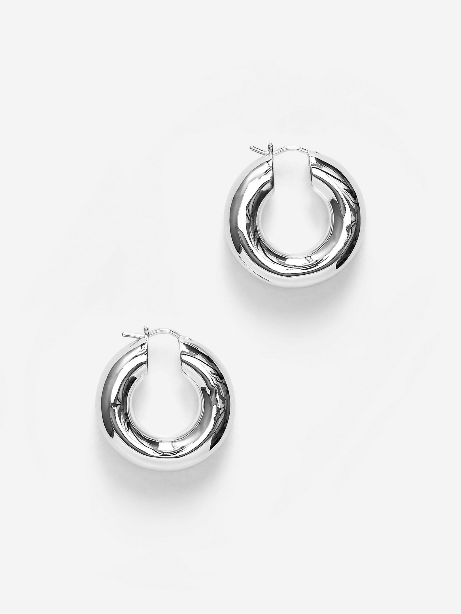 ARKET Silver-Plated Hoop Earrings | endource