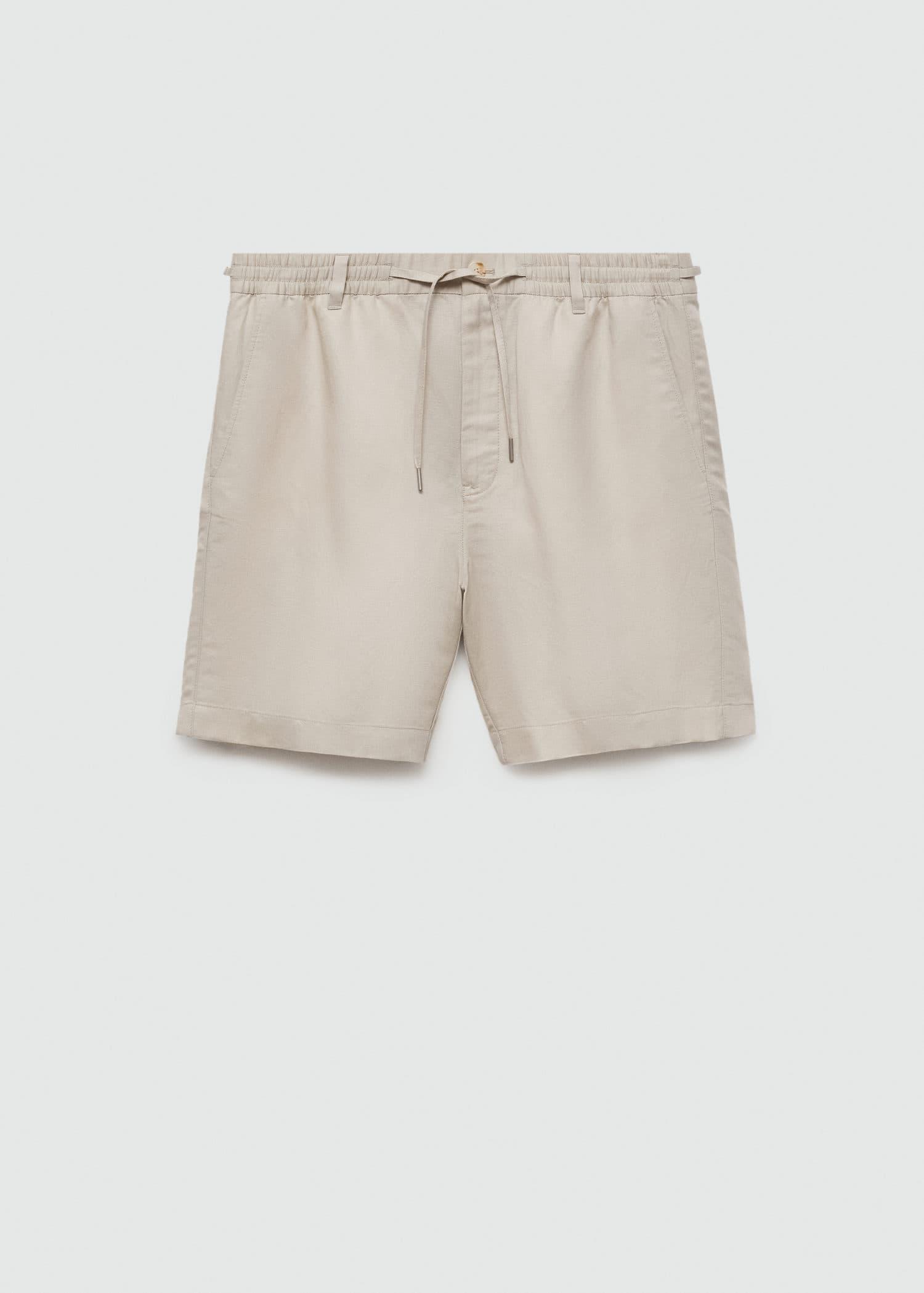 MANGO Tencel Linen Cord Shorts | Endource