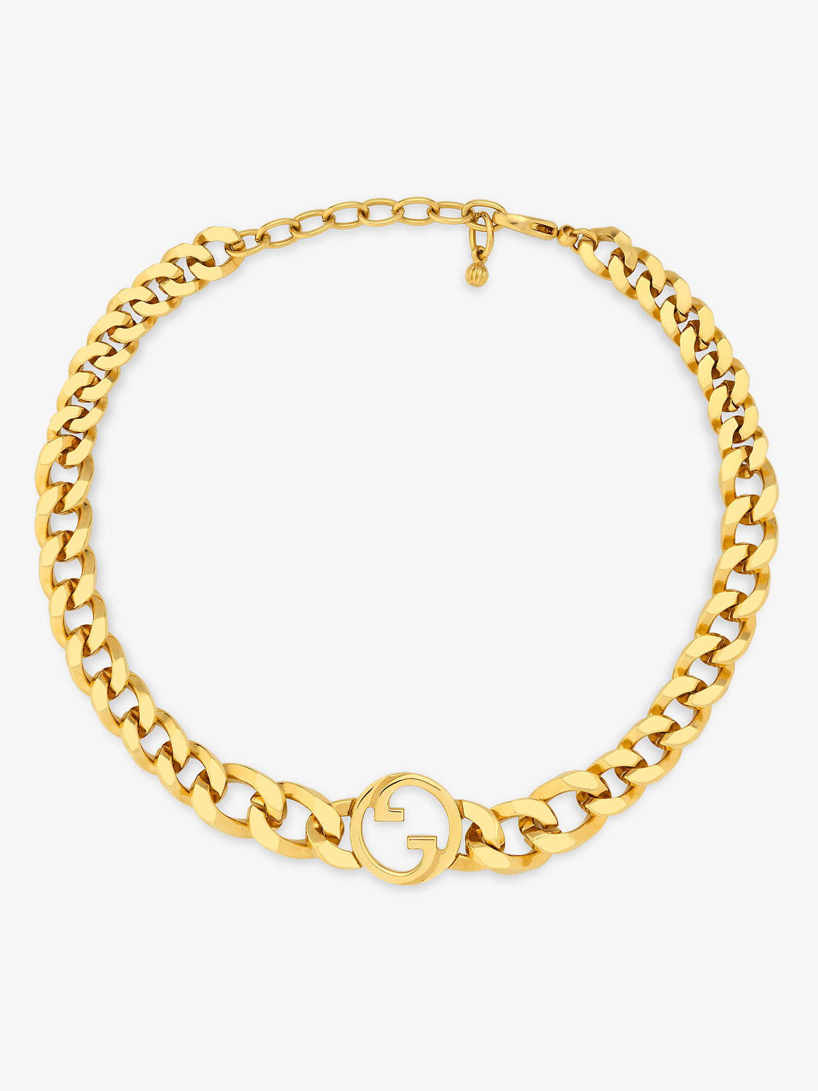 GUCCI Blondie Interlocking-G Gold-Toned Metal Necklace | endource