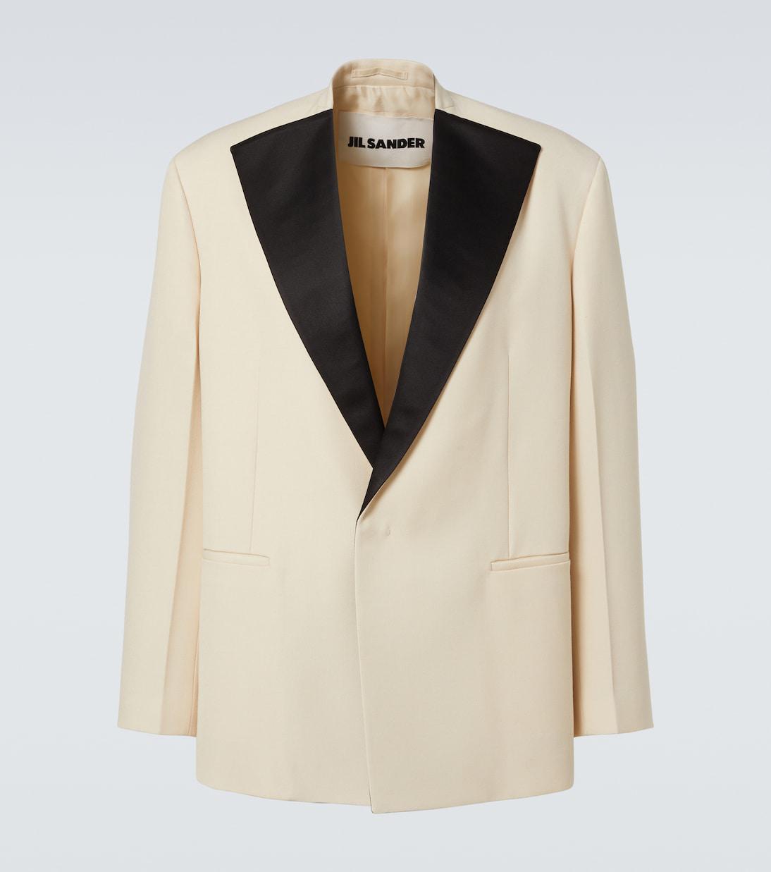 JIL SANDER Wool Jacket in Neutrals | endource