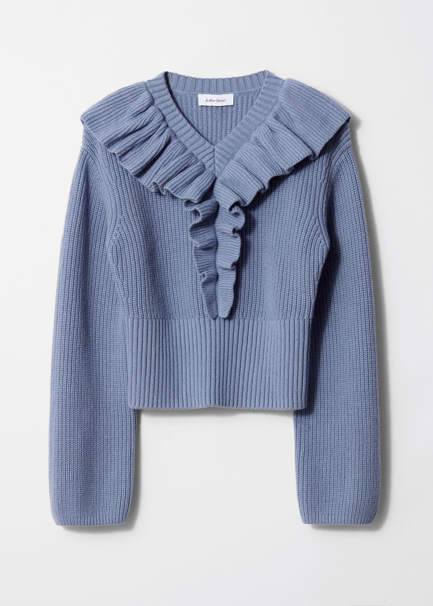 & OTHER STORIES Ruffled Jumper in Blue | endource