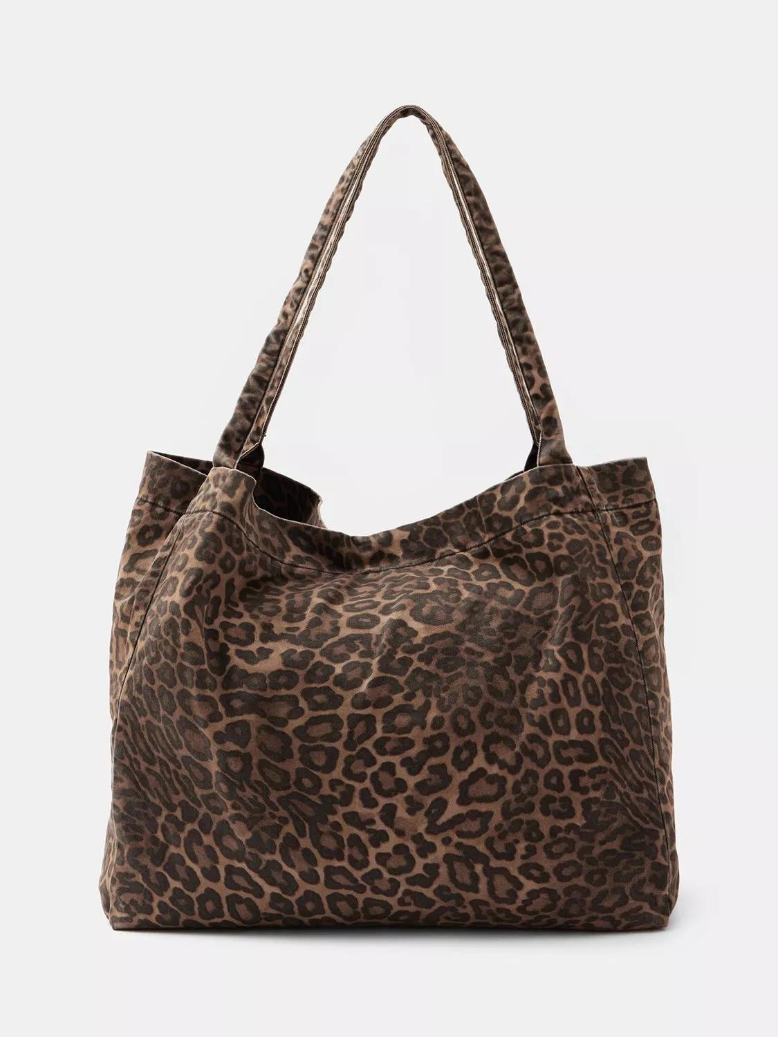 HUSH Leopard Print Tote Bag in Brown/Multi | endource