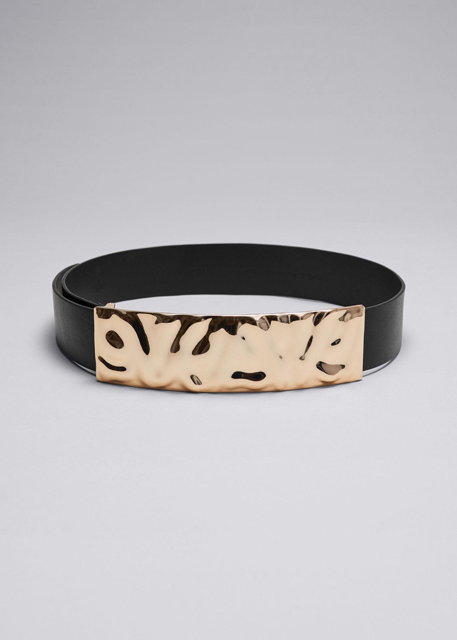 & OTHER STORIES Sculptural Statement Belt in Black | endource