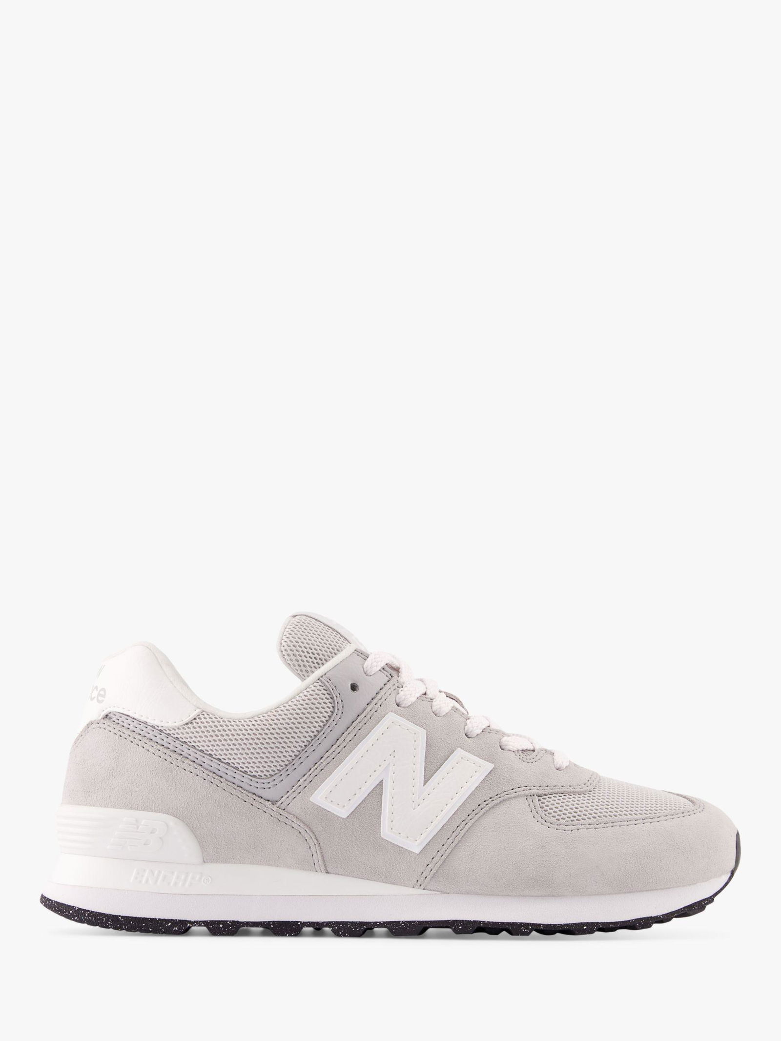 NEW BALANCE 574 Suede Mesh Trainers in Grey | Endource