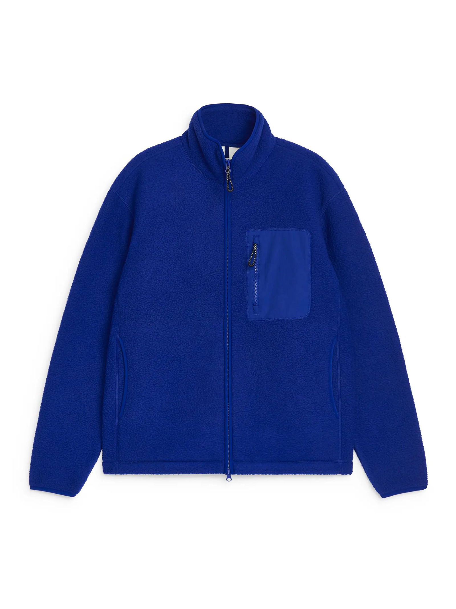 ARKET Fleece Zip Jacket in Bright Blue | endource