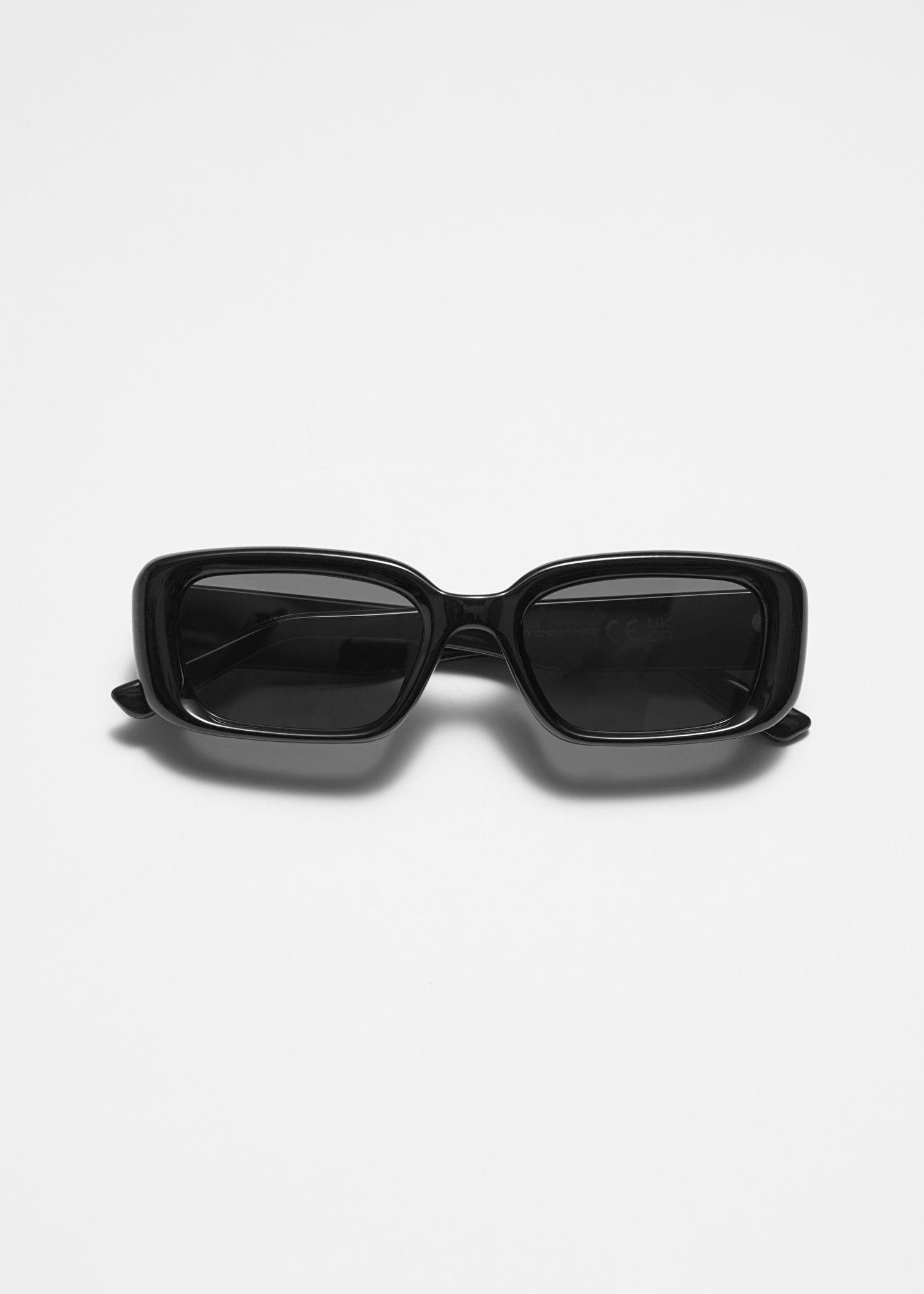 & OTHER STORIES Bold Rectangular-Frame Sunglasses in Black | endource