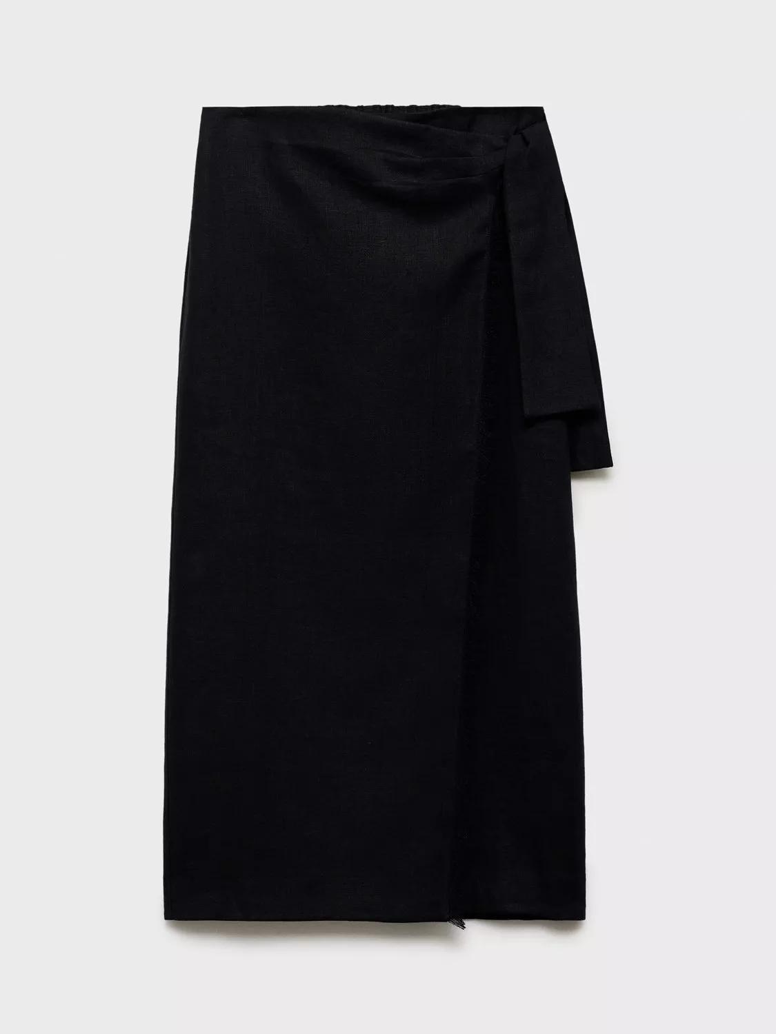 MANGO Linen Pareo Skirt | endource