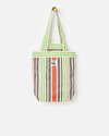 OLIVER BONAS Sia Orange & Green Striped Mini Shopper Bag | endource