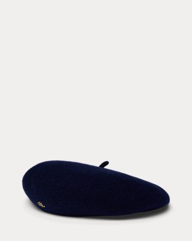 LAUREN RALPH LAUREN Wool Felt Beret in Blue | endource