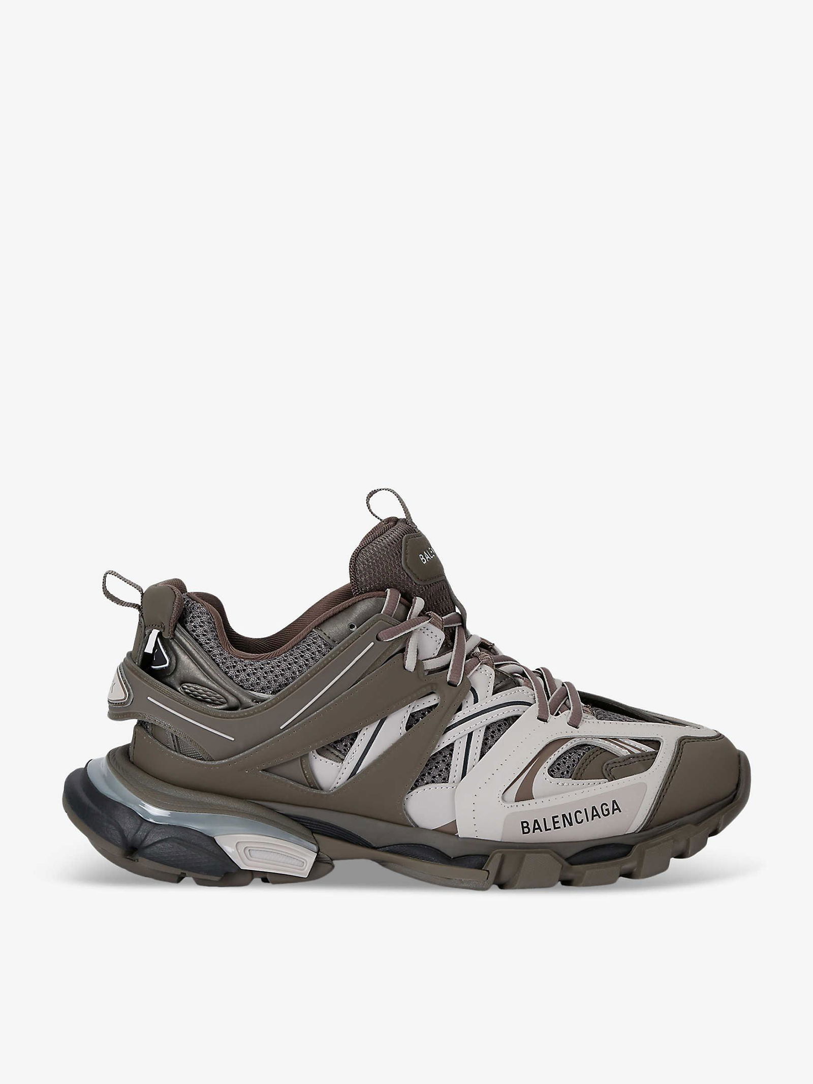 BALENCIAGA Track Branded Woven And Mesh Trainers in BROWN/OTH | endource
