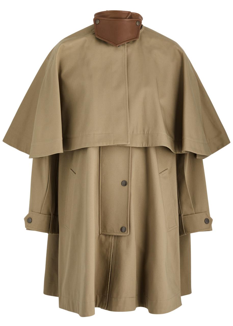 CHLOÉ Cape-Layered Cotton Coat | endource