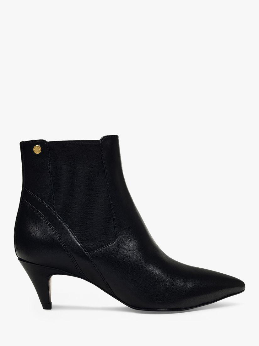 RADLEY Point Street Leather Cone Heeled Boots in Black | endource