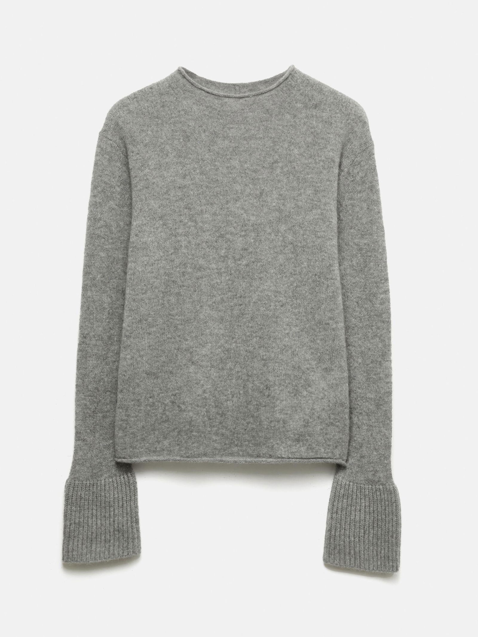 JIGSAW Cashmere Cropped Jumper in Grey | endource