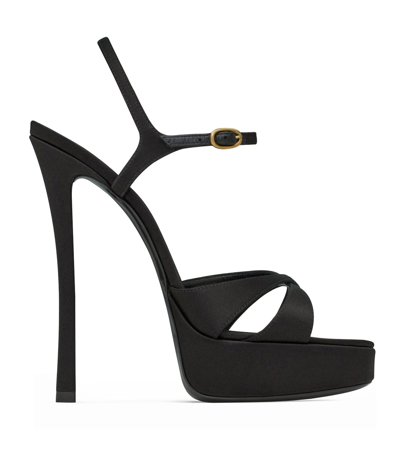 SAINT LAURENT Debbie Platform Sandals 110 in Black | endource