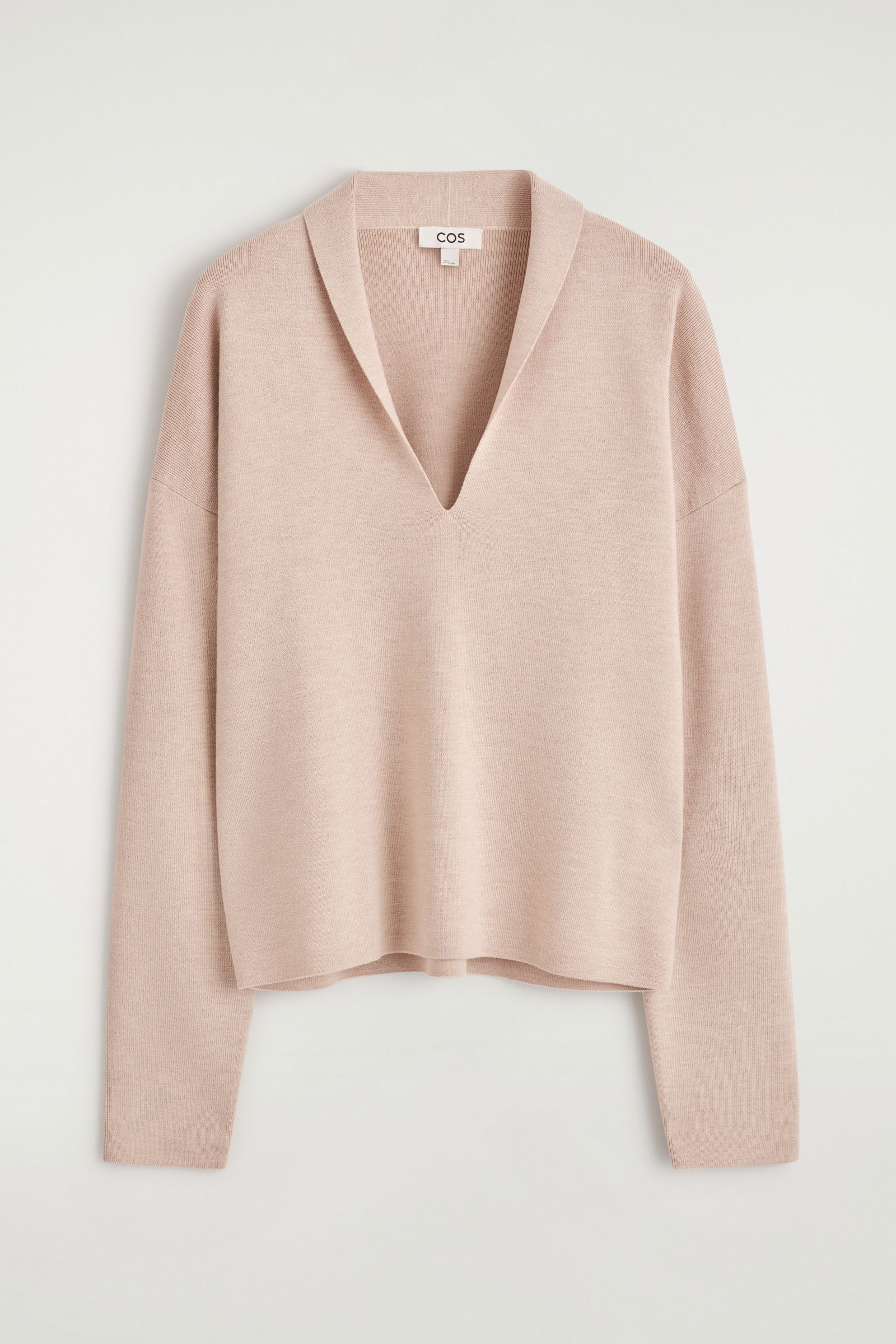 COS Draped Merino Wool V-Neck Jumper | endource