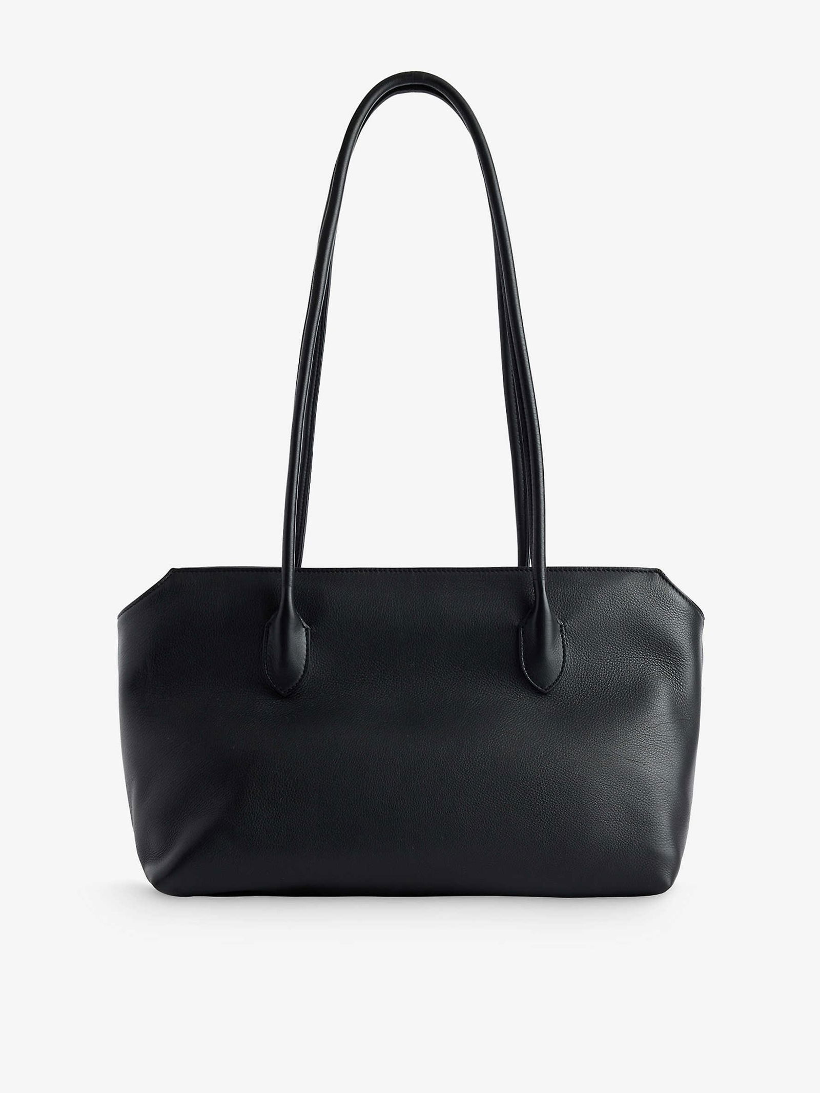 THE ROW Terrasse Grained-Leather Shoulder Bag in Black Pld | endource