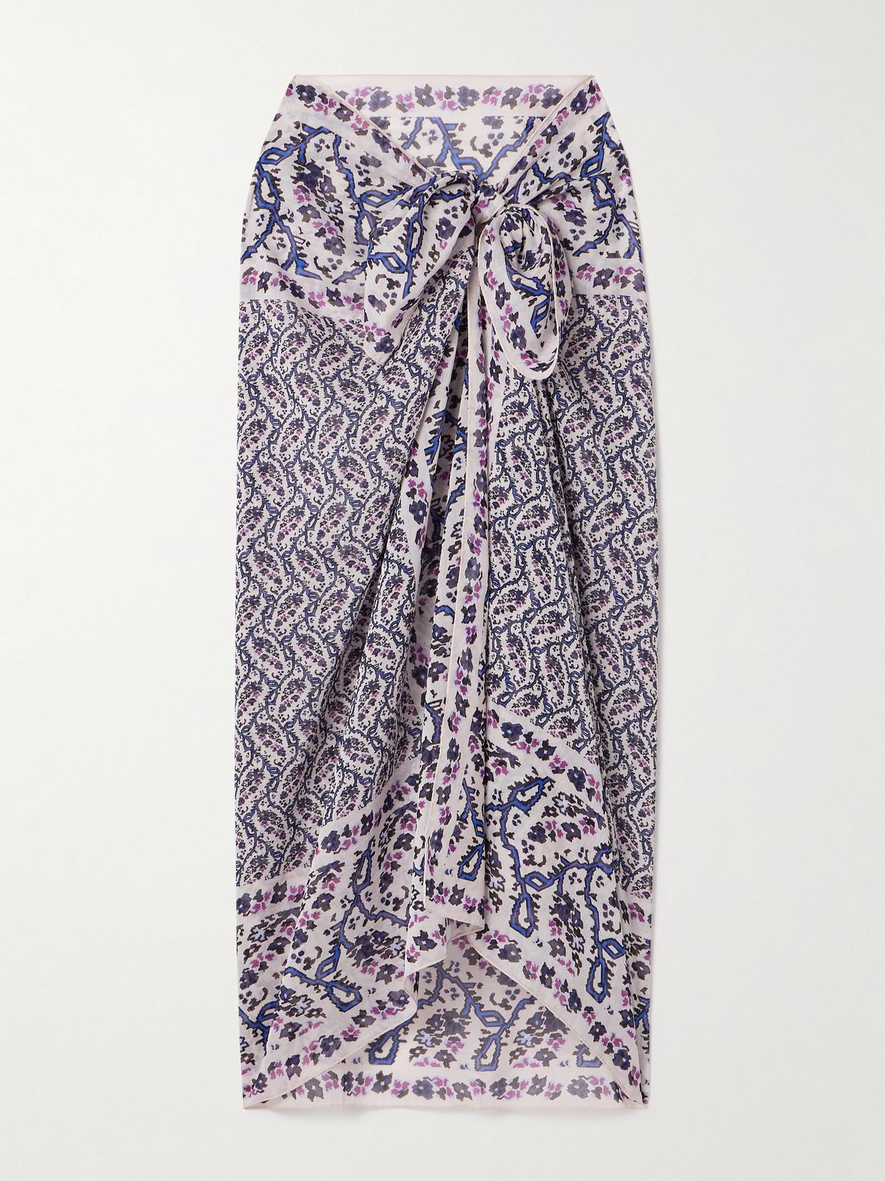 ISABEL MARANT Luana Printed Cotton And Silk Voile Pareo in Multi | Endource